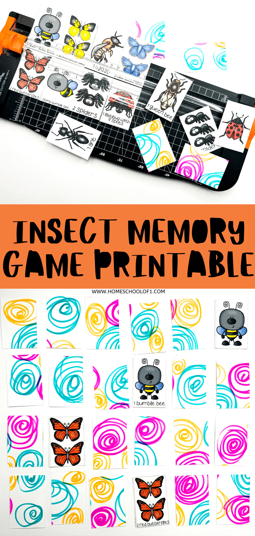 Free Insect Memory Game Printable
