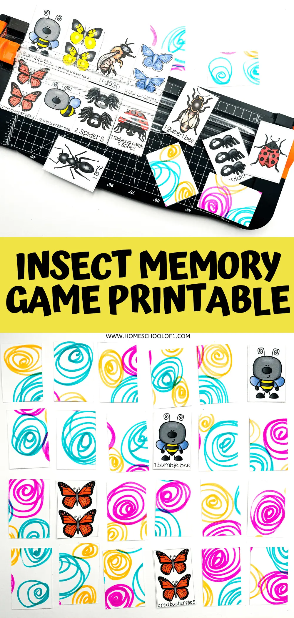 Free Insect Memory Game Printable