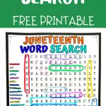 Free Juneteenth Word Search Printable