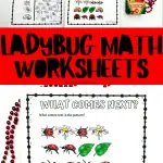 Free Ladybug Math Worksheet for Preschool Counting