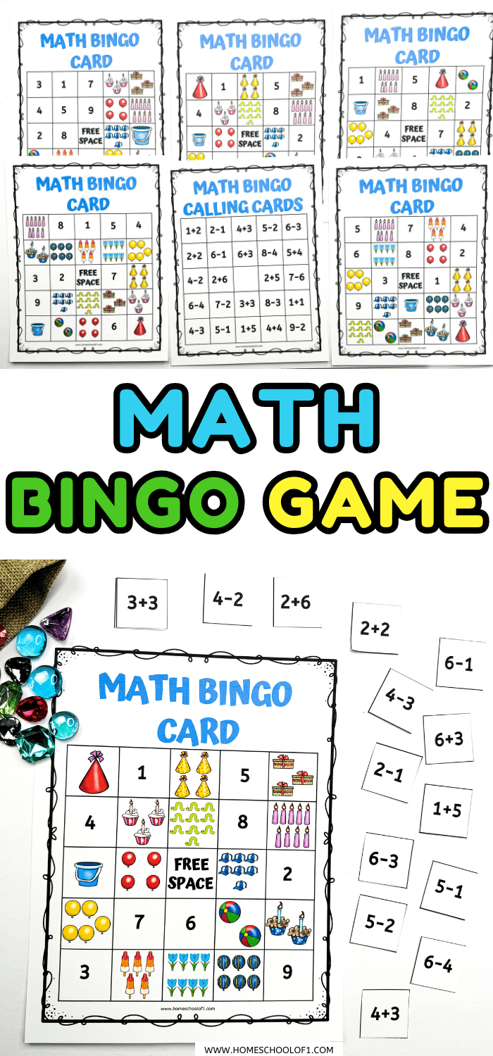 Free Math Bingo Printable (Addition & Subtraction 1-10)