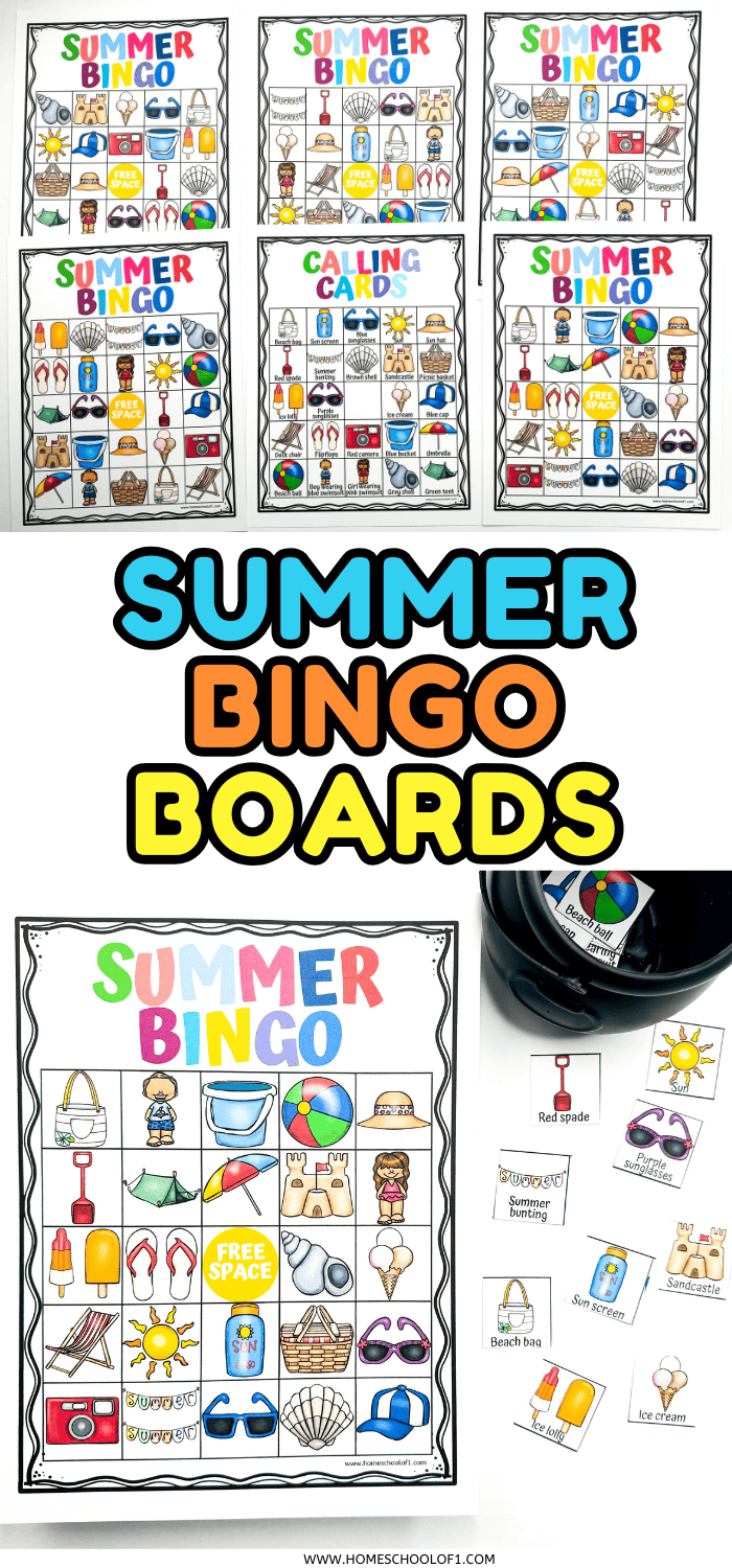 Free Summer Bingo Printable Game for Kids