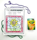 Free Fall Color by Number Worksheets