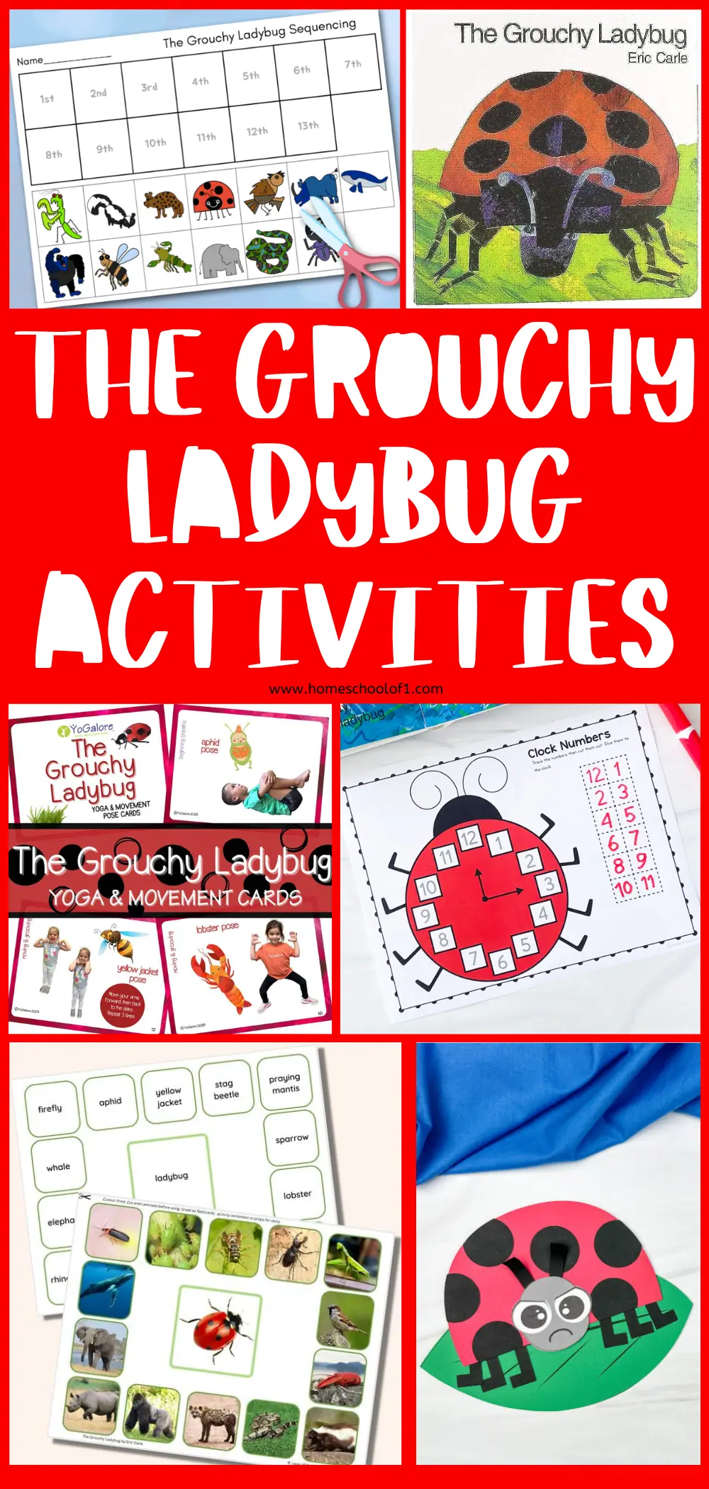 The Grouchy Ladybug Activities and Crafts