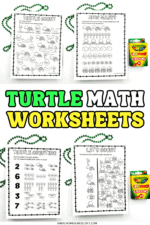 5 Free Turtle Math Worksheets for Preschoolers