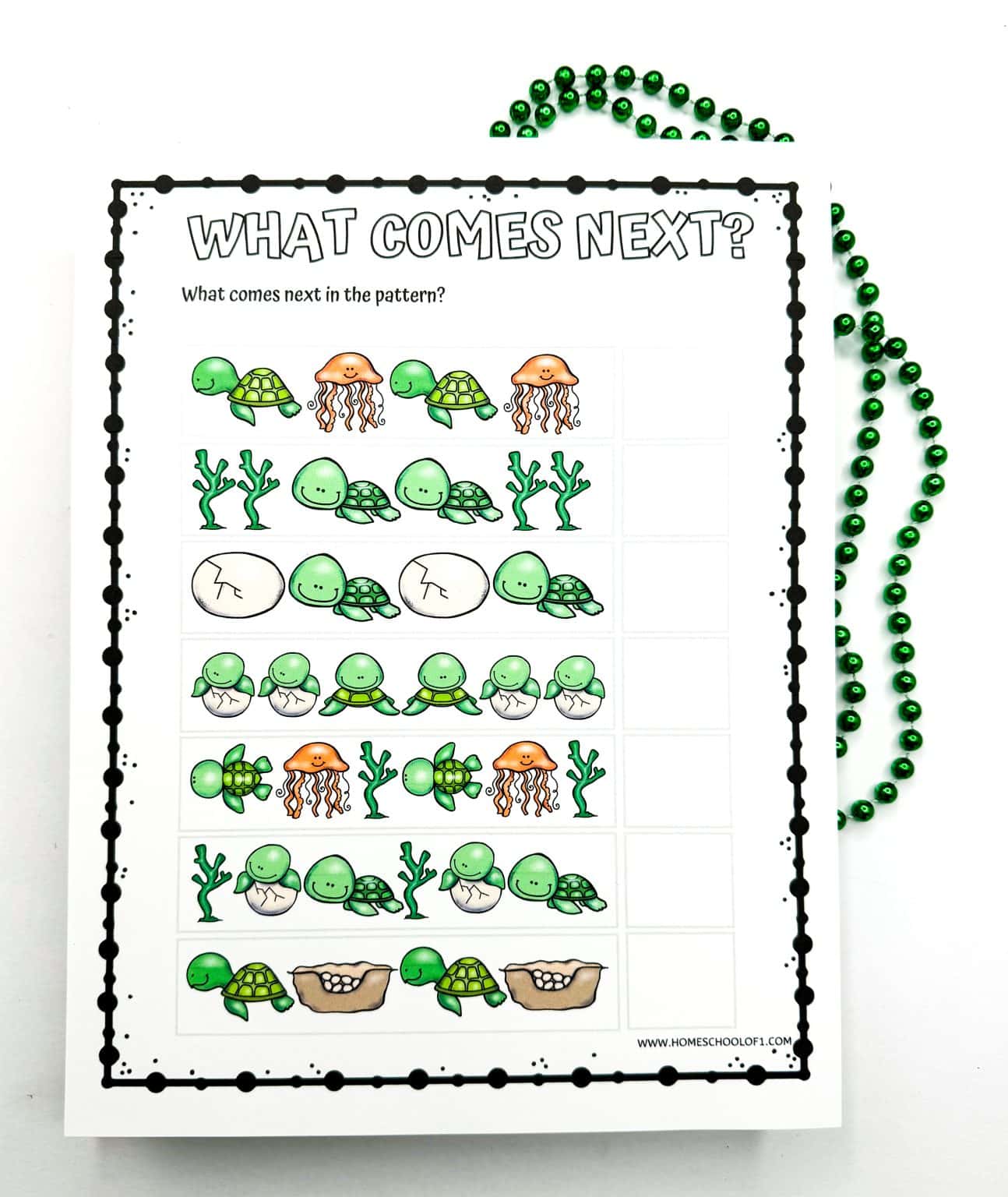 5 Free Turtle Math Worksheets for Preschoolers
