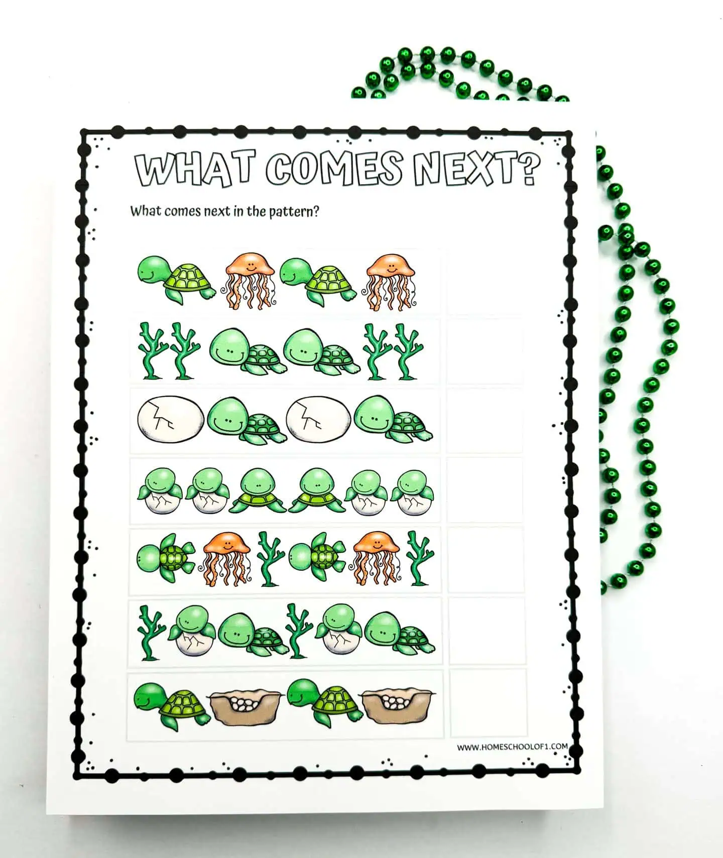 5 Free Turtle Math Worksheets for Preschoolers