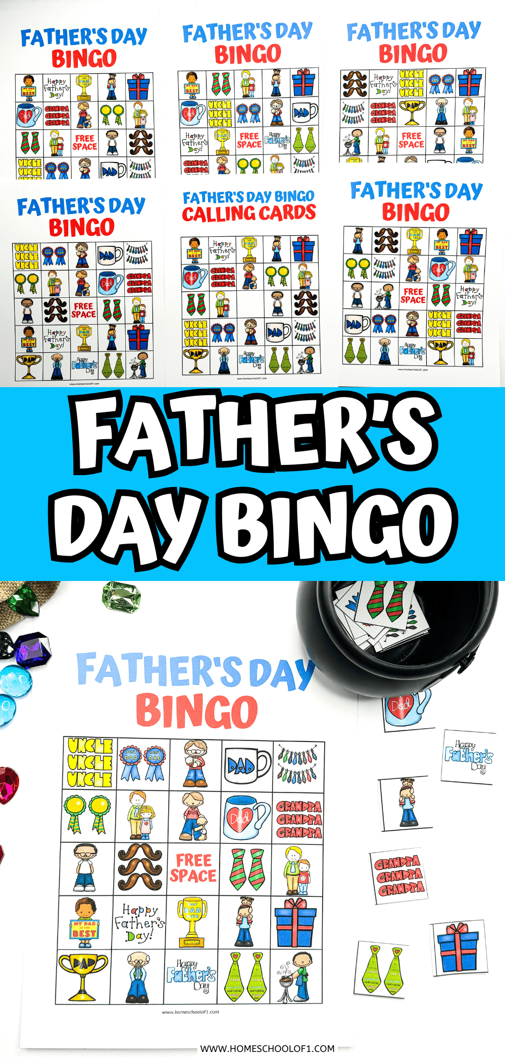 Free Father's Day Bingo Printable for Kids