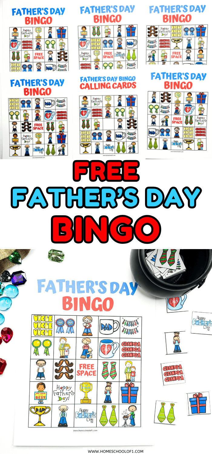 Free Father's Day Bingo Printable for Kids