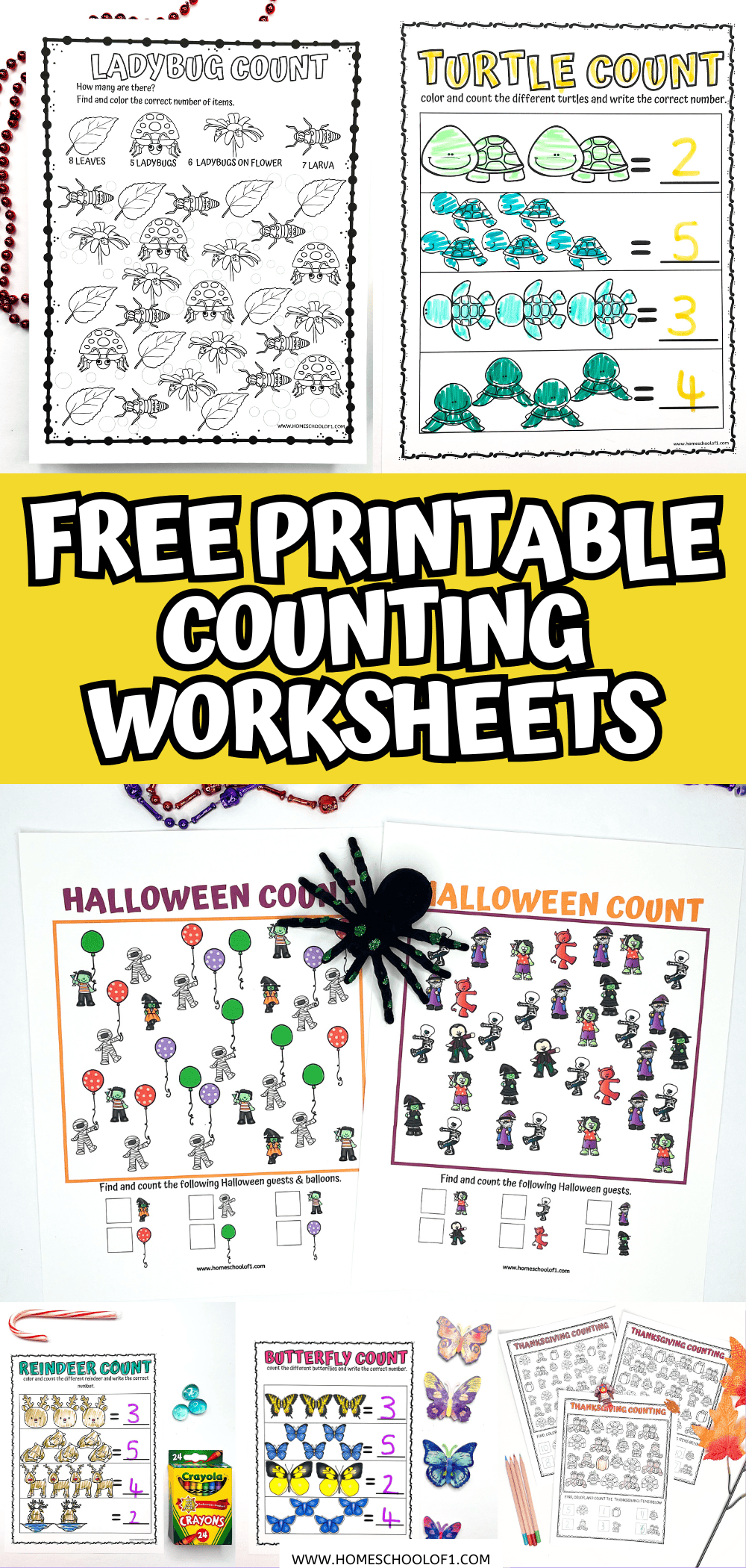 31 Free Printable Counting Worksheets | Count to 10