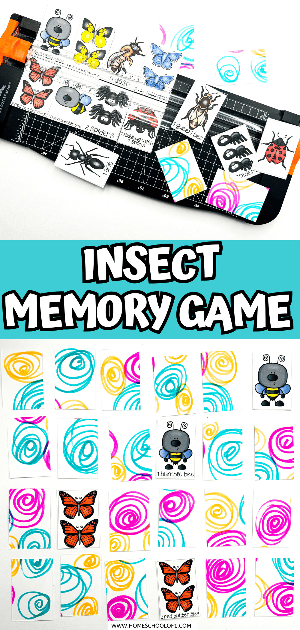 Free Insect Memory Game Printable