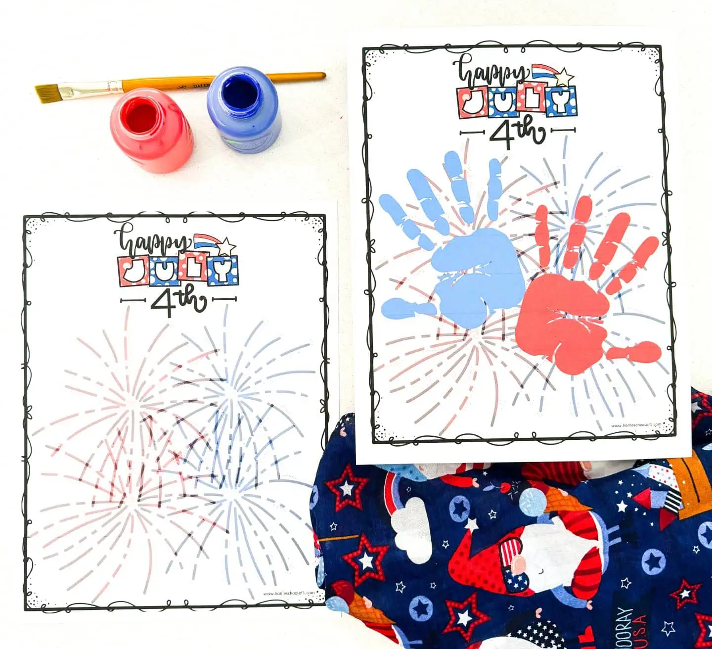 Fun and Easy 4th of July Handprint Art Printables for Kids
