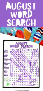 August Word Search (Free Printable Game)