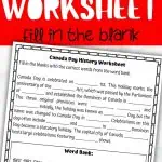 Free Canada Day Worksheet | Fill in the Blank