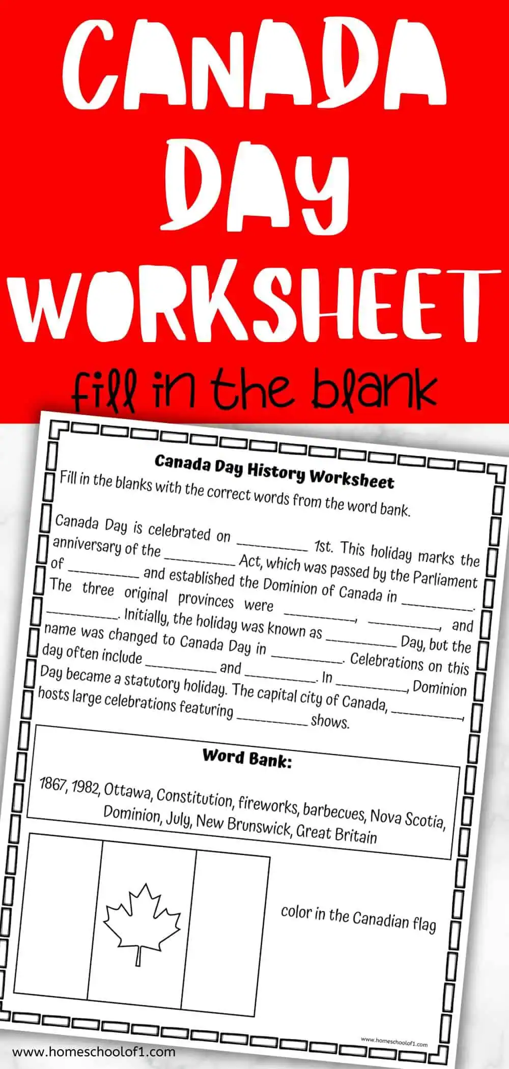 Canada Worksheet Canada