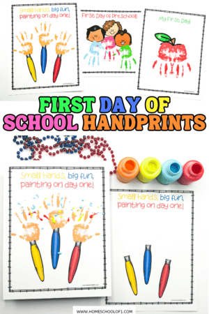 First Day of School Handprint Craft (Free Printable Keepsake)