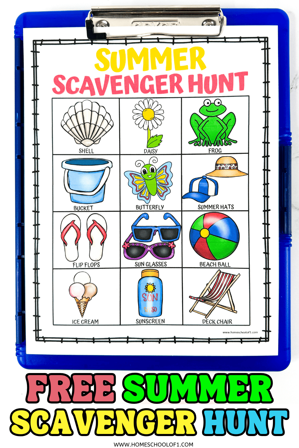 Free Summer Scavenger Hunt Printable For Kids