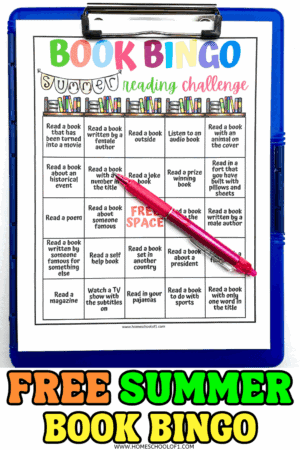 Free Summer Reading Bingo Printable For Kids