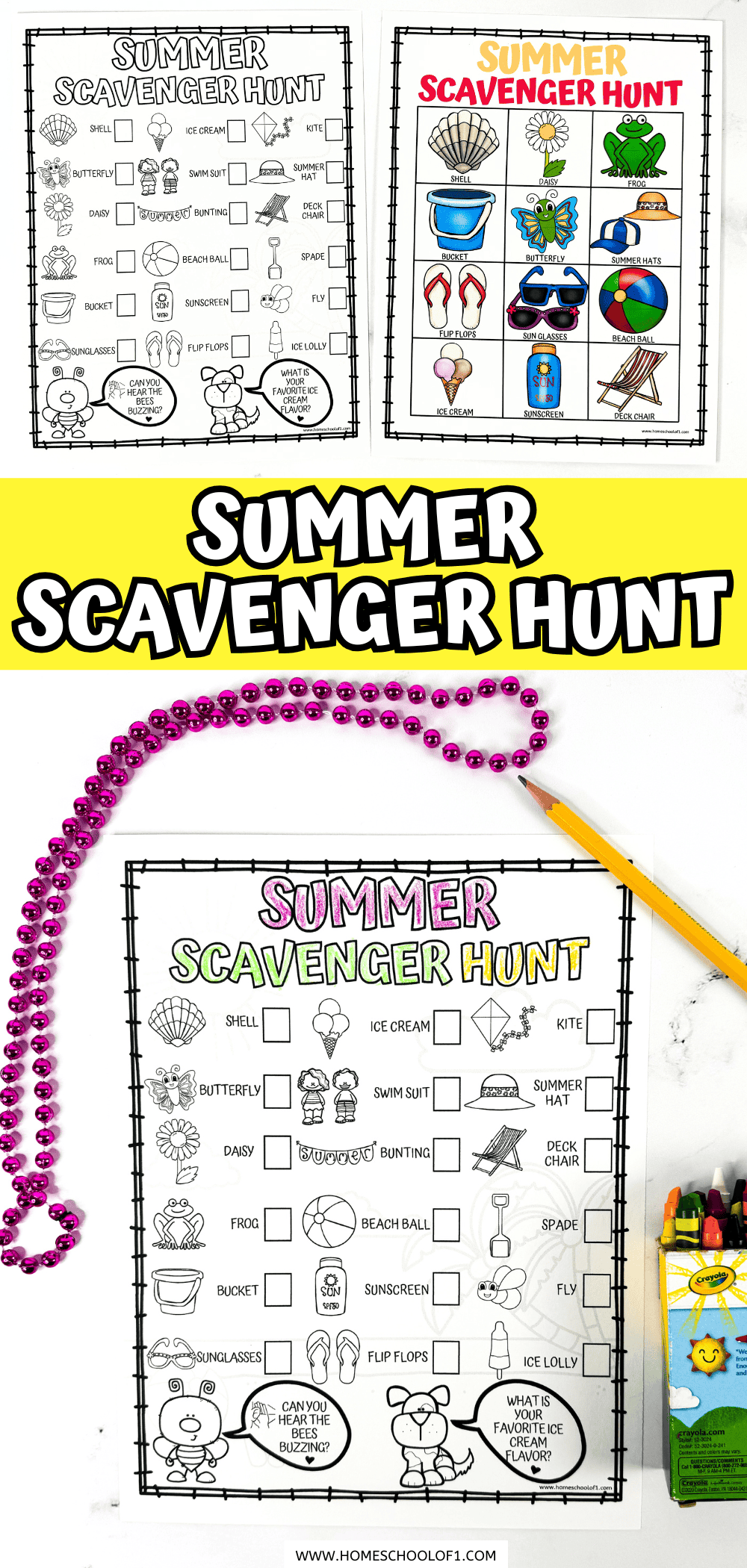 Free Summer Scavenger Hunt Printable For Kids
