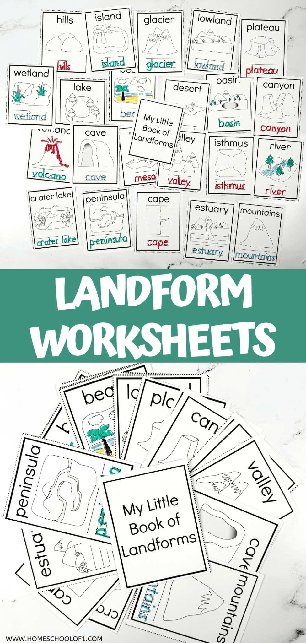 Free Landforms Worksheets For Kids