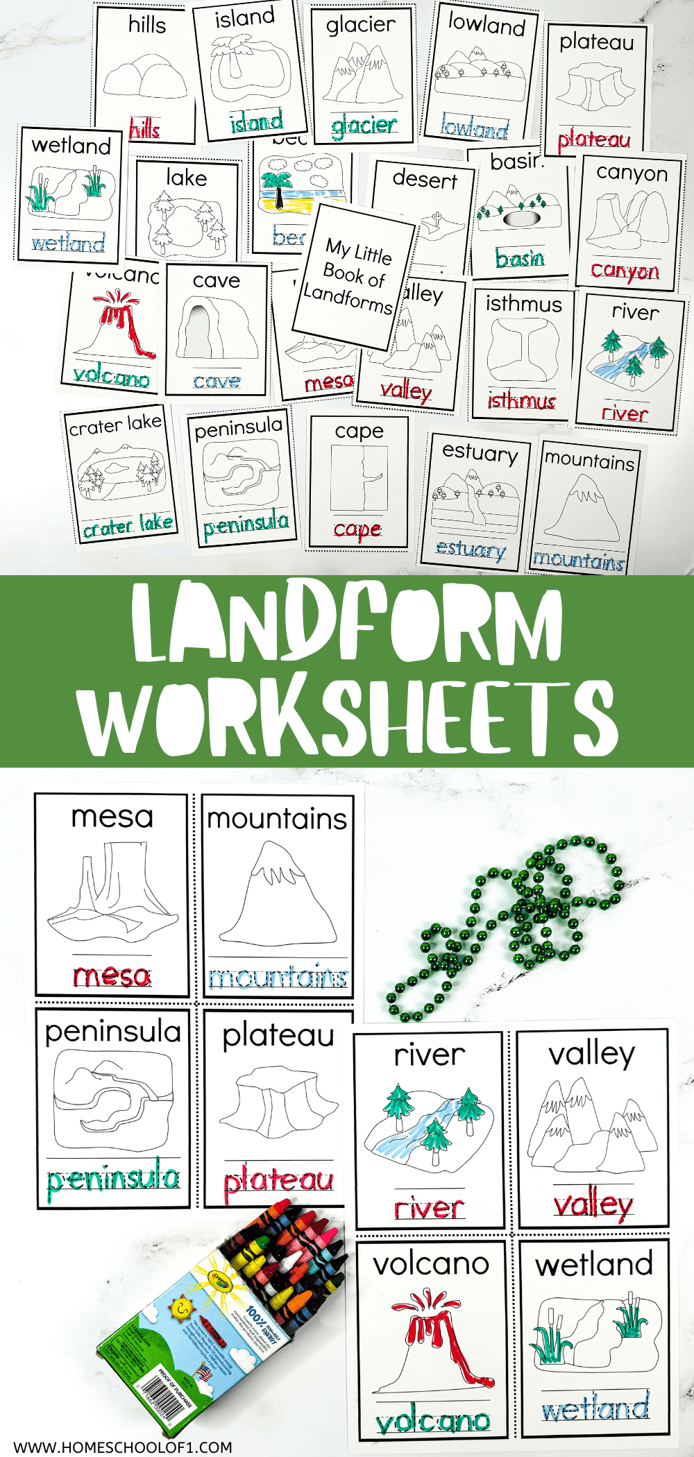 Free Landforms Worksheets For Kids