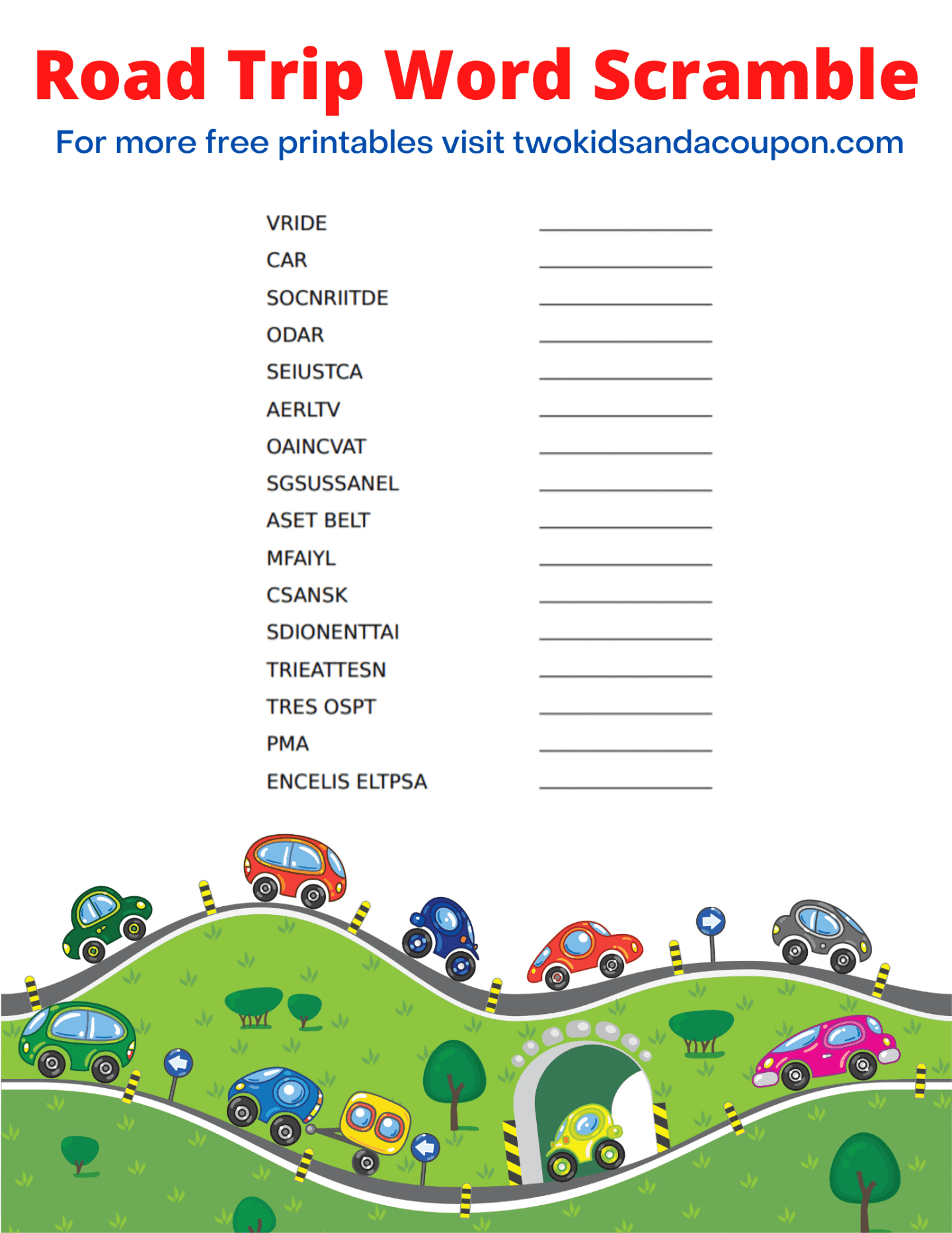 19 Printable Road Trip Games to Keep Kids Busy