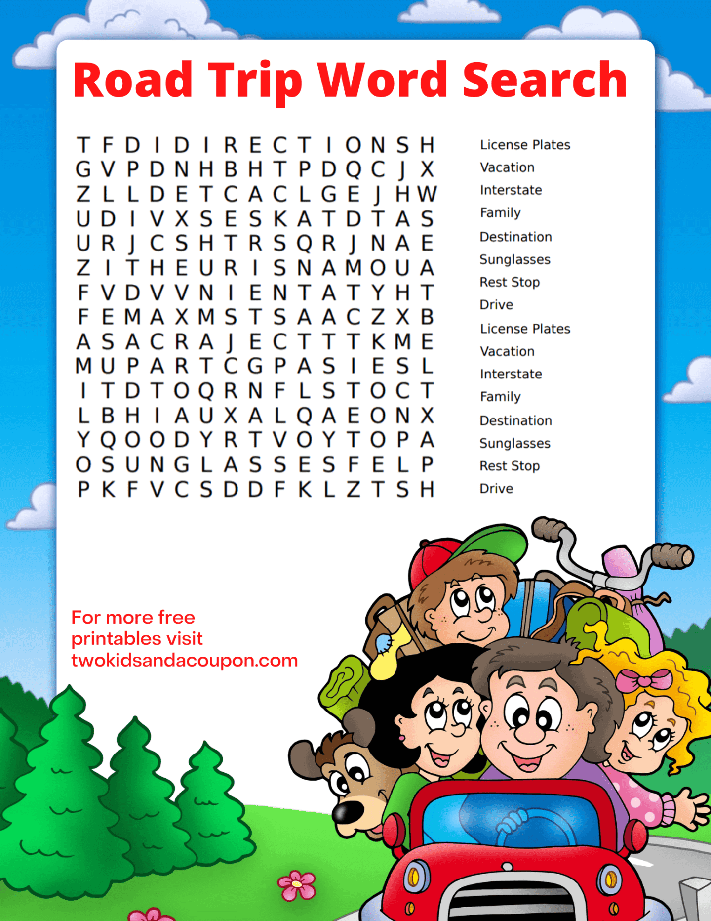 19 Printable Road Trip Games to Keep Kids Busy