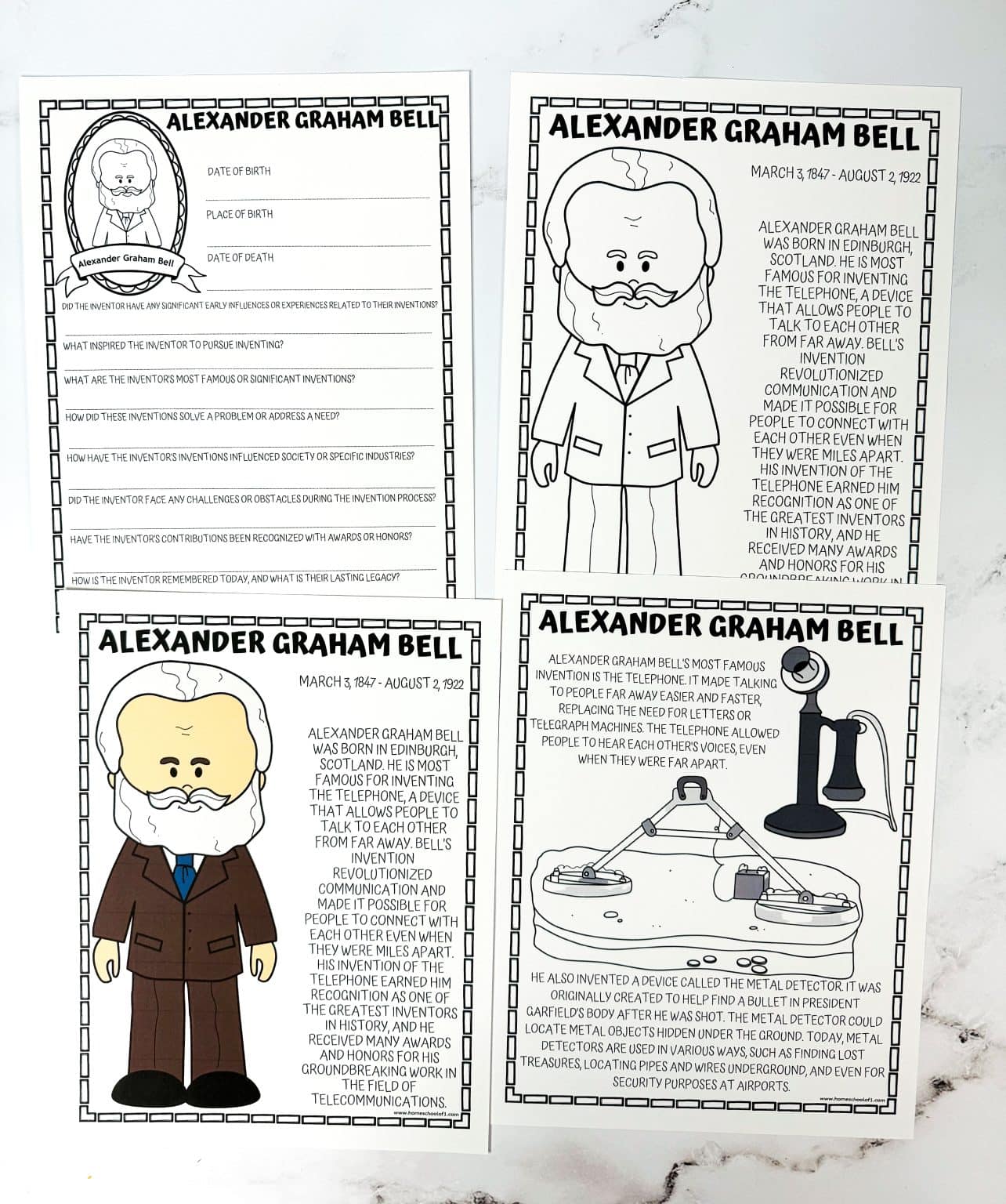 Famous Inventors and Inventions Worksheets