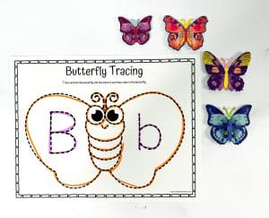 Free Butterfly Tracing Worksheets for Preschool and Kindergarten