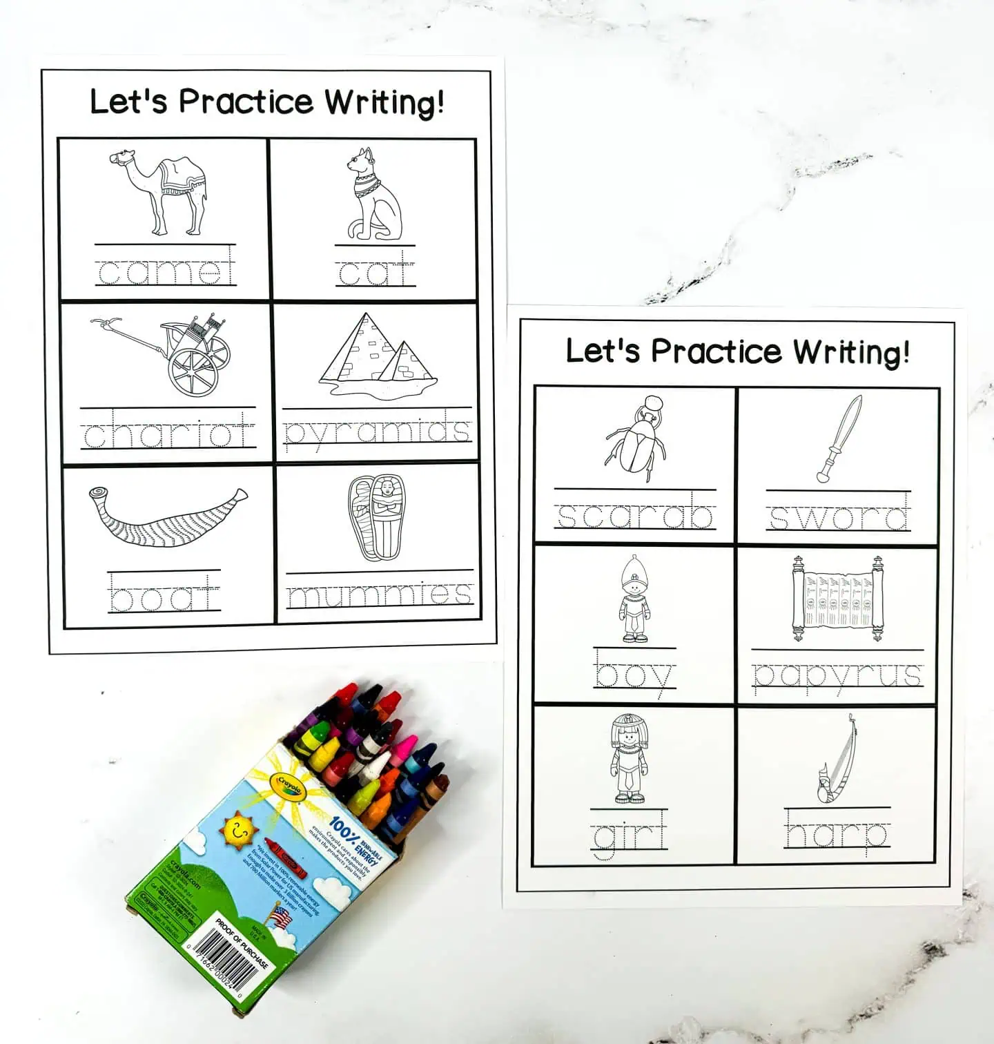 Free Printable Hieroglyphics Worksheets for Kids