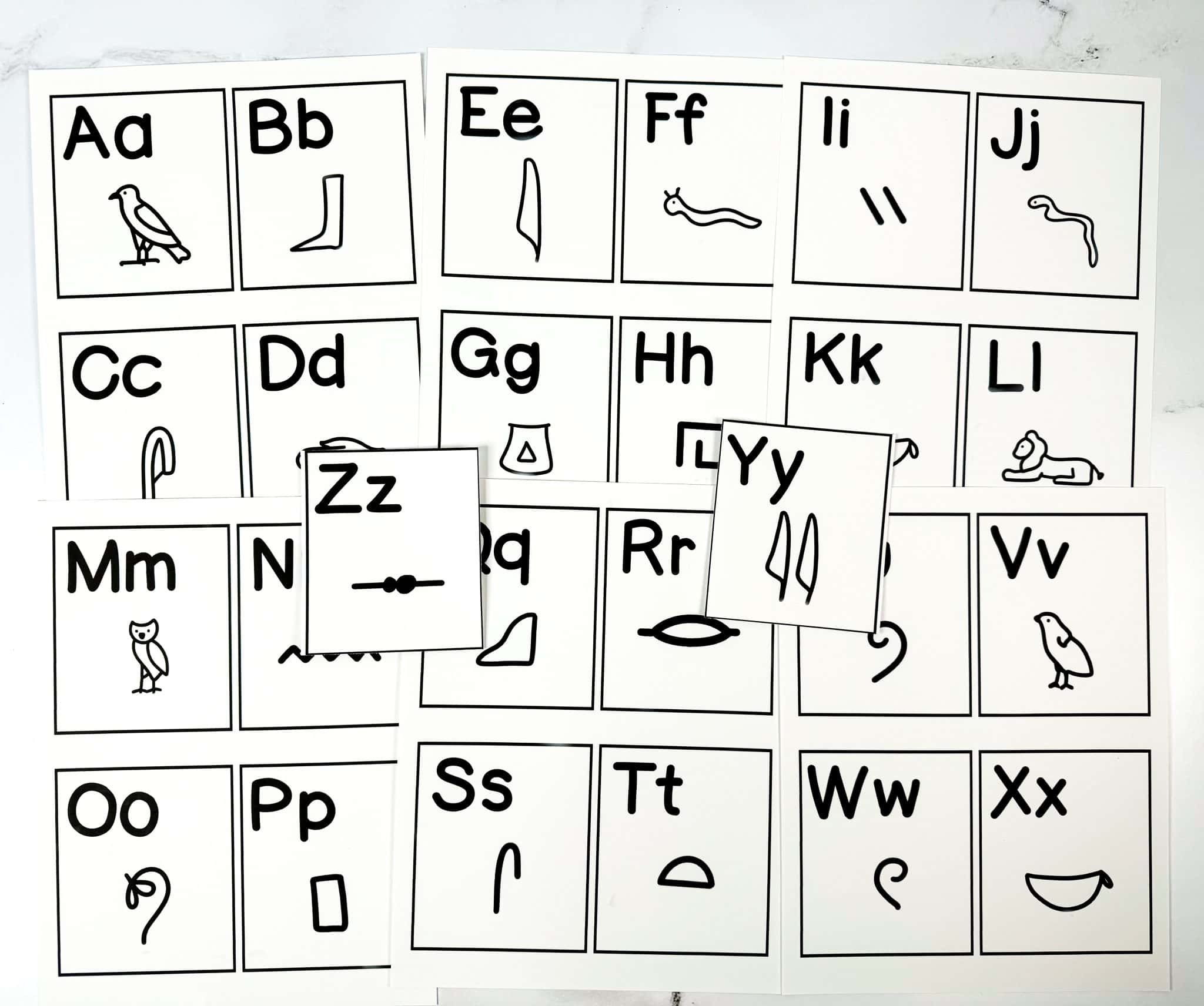 Free Printable Hieroglyphics Worksheets for Kids