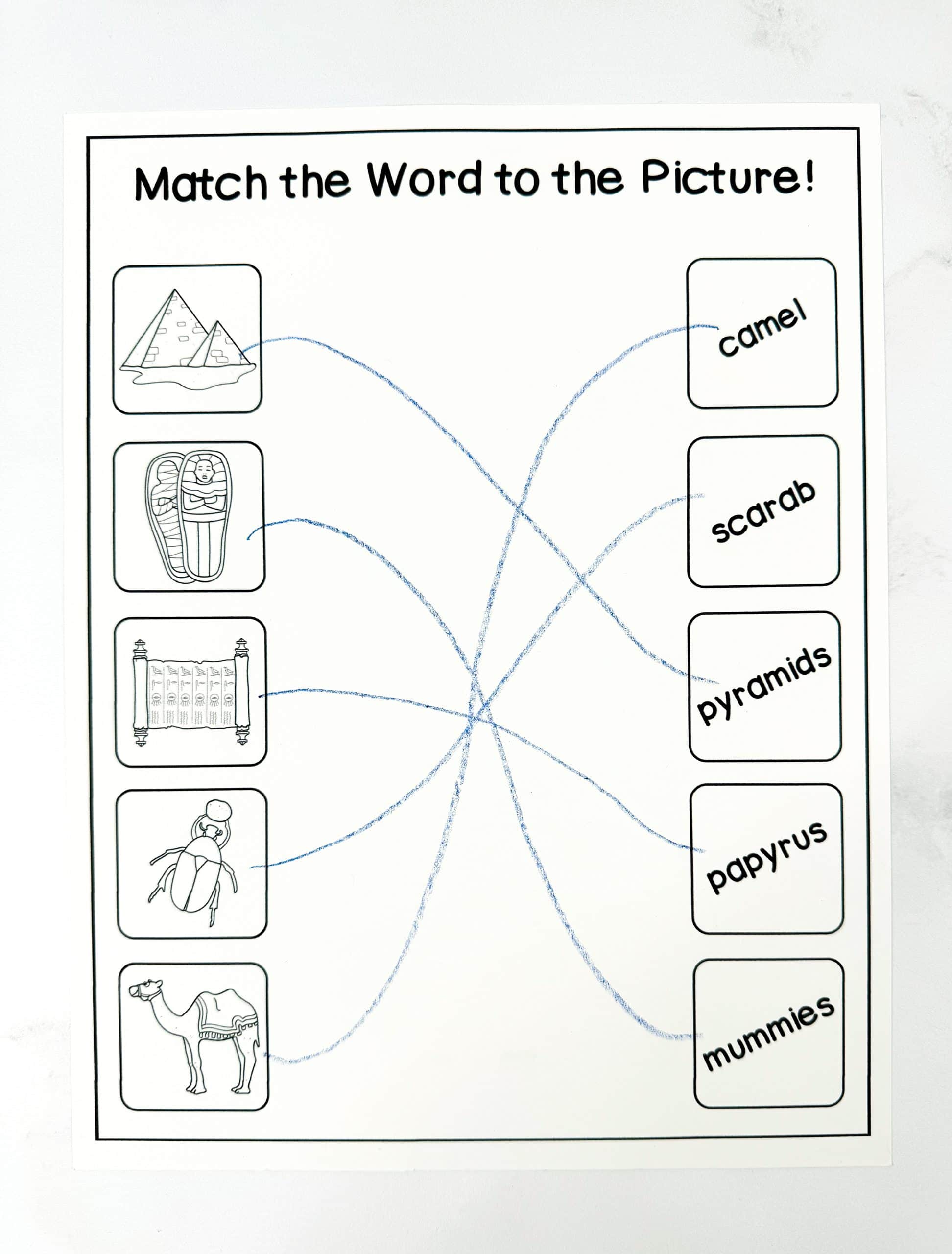 Free Printable Hieroglyphics Worksheets for Kids