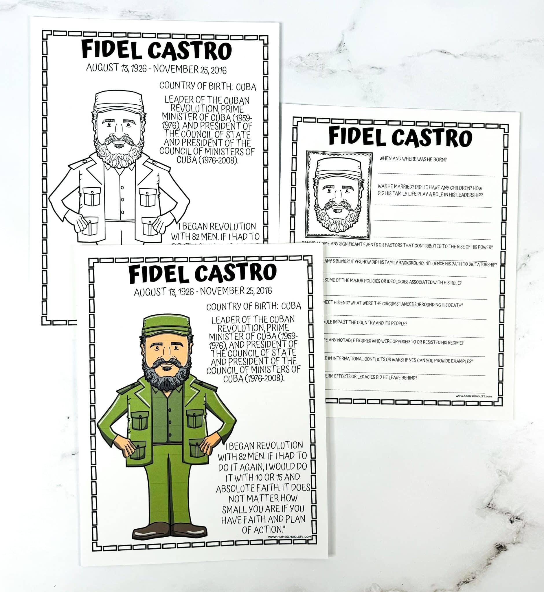 Famous Dictatorship Worksheets