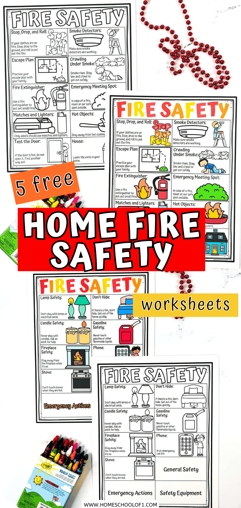 Free Home Fire Safety Worksheet For Kids