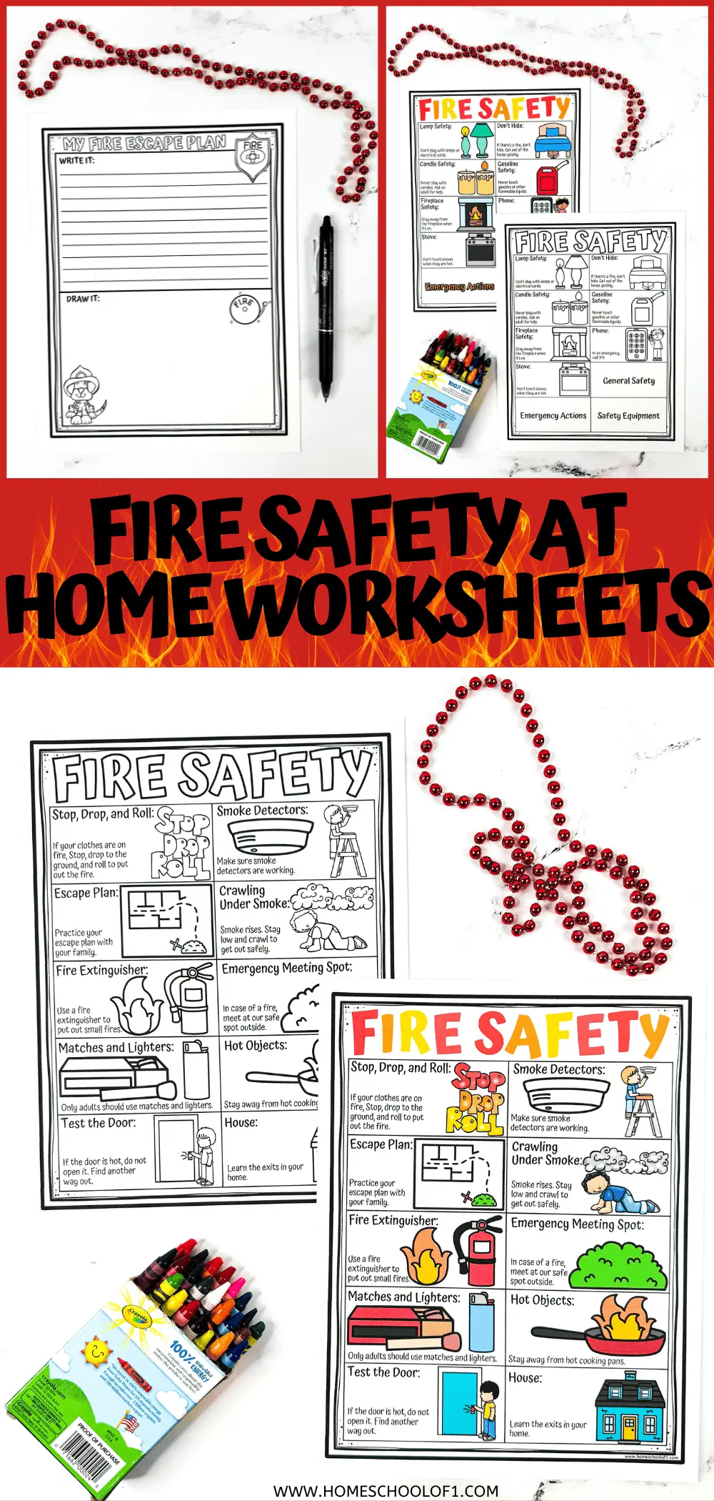 Free Home Fire Safety Worksheet For Kids