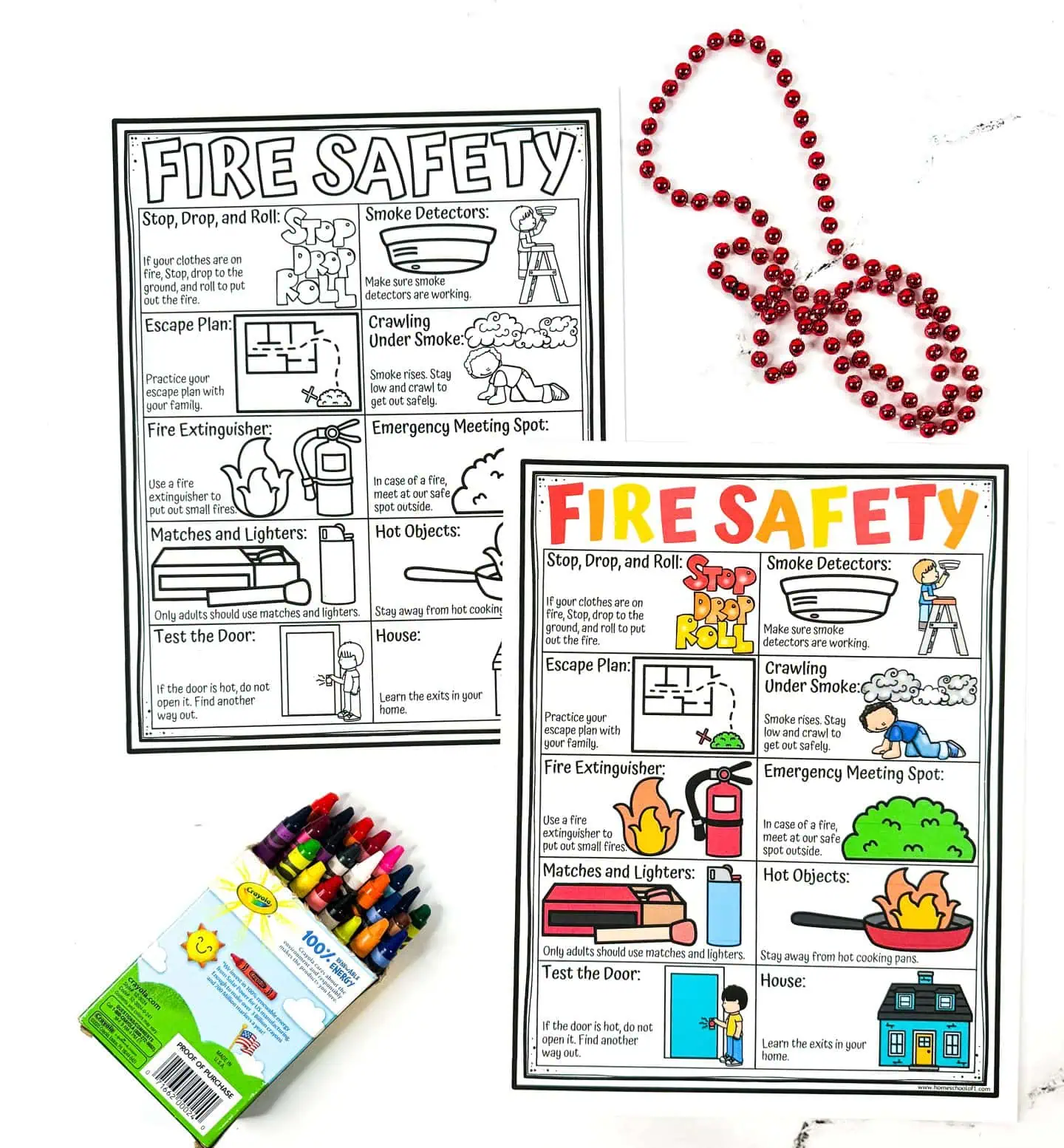 Free Home Fire Safety Worksheet For Kids