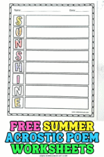 Summer Acrostic Poem (Examples + Free Template)