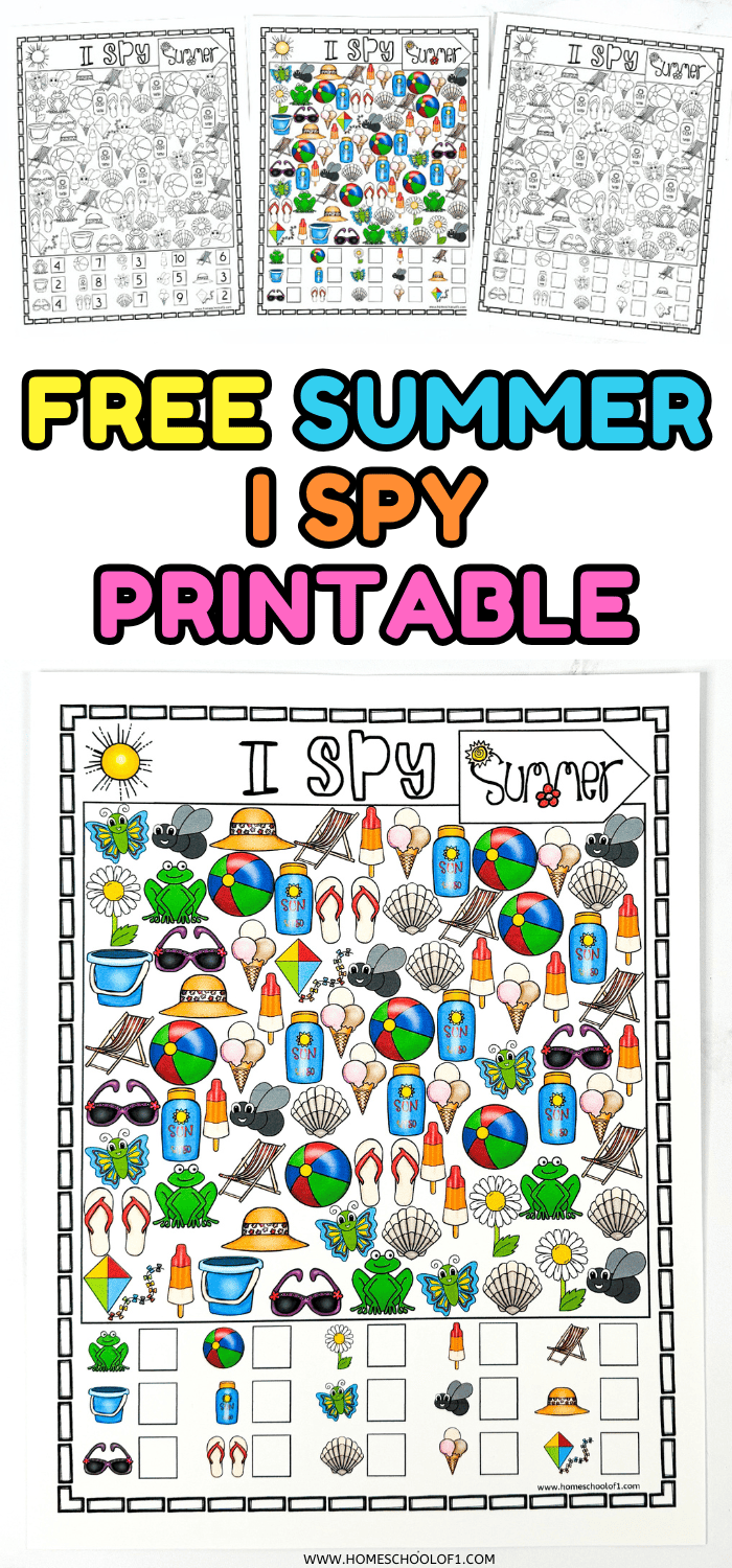 I Spy Summer (3 Free Printables)