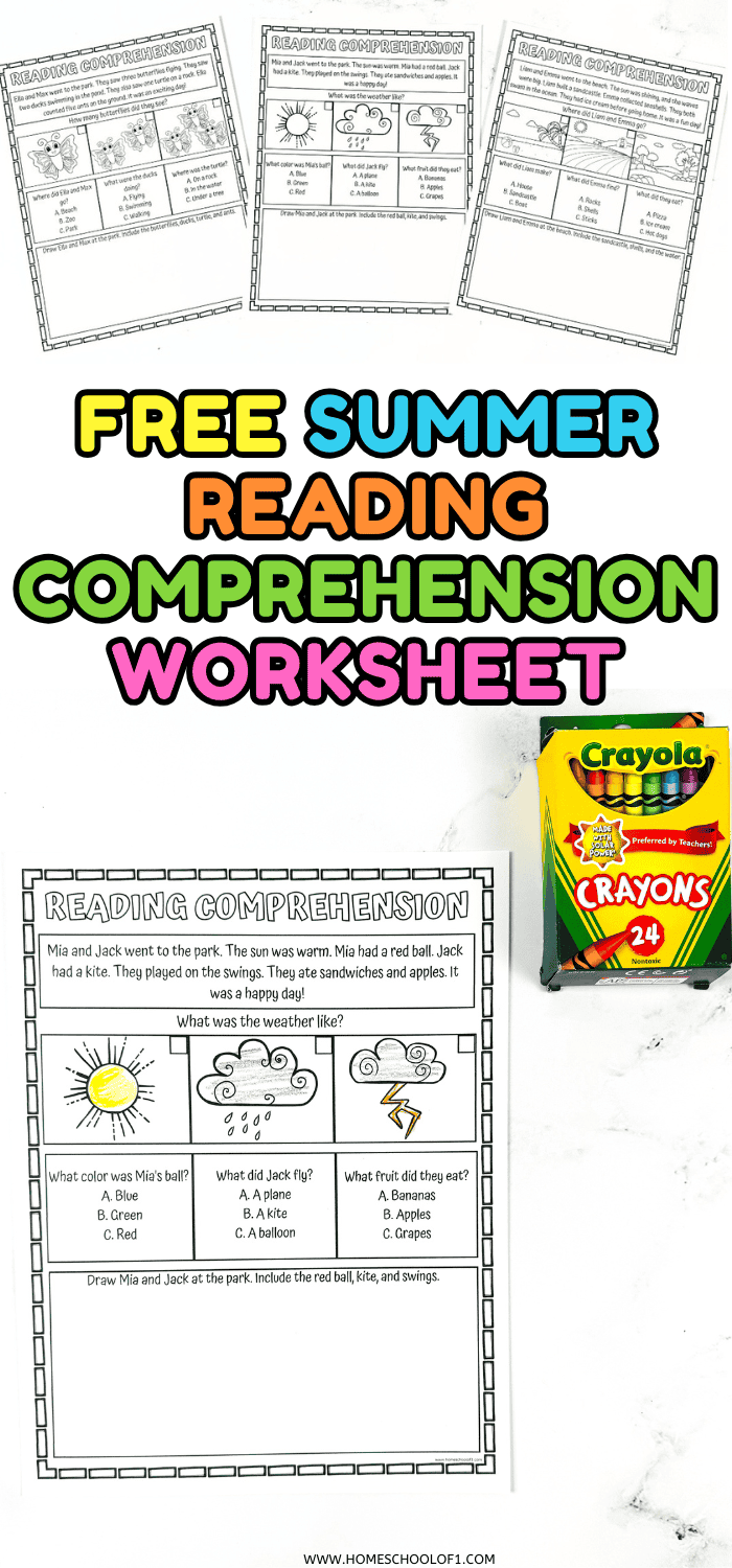 Free Summer Reading Worksheets for Early Learners