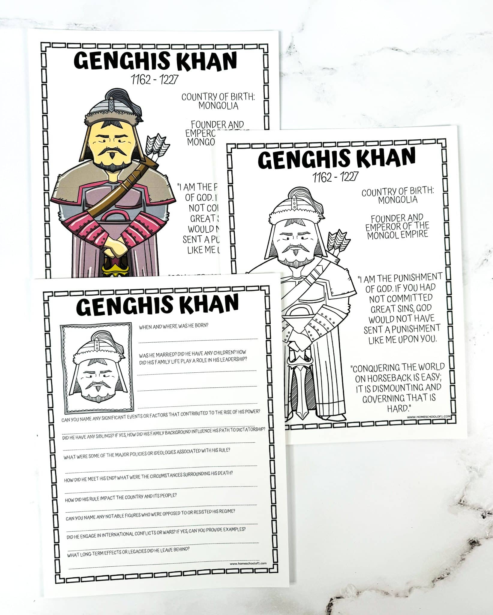 Famous Dictatorship Worksheets