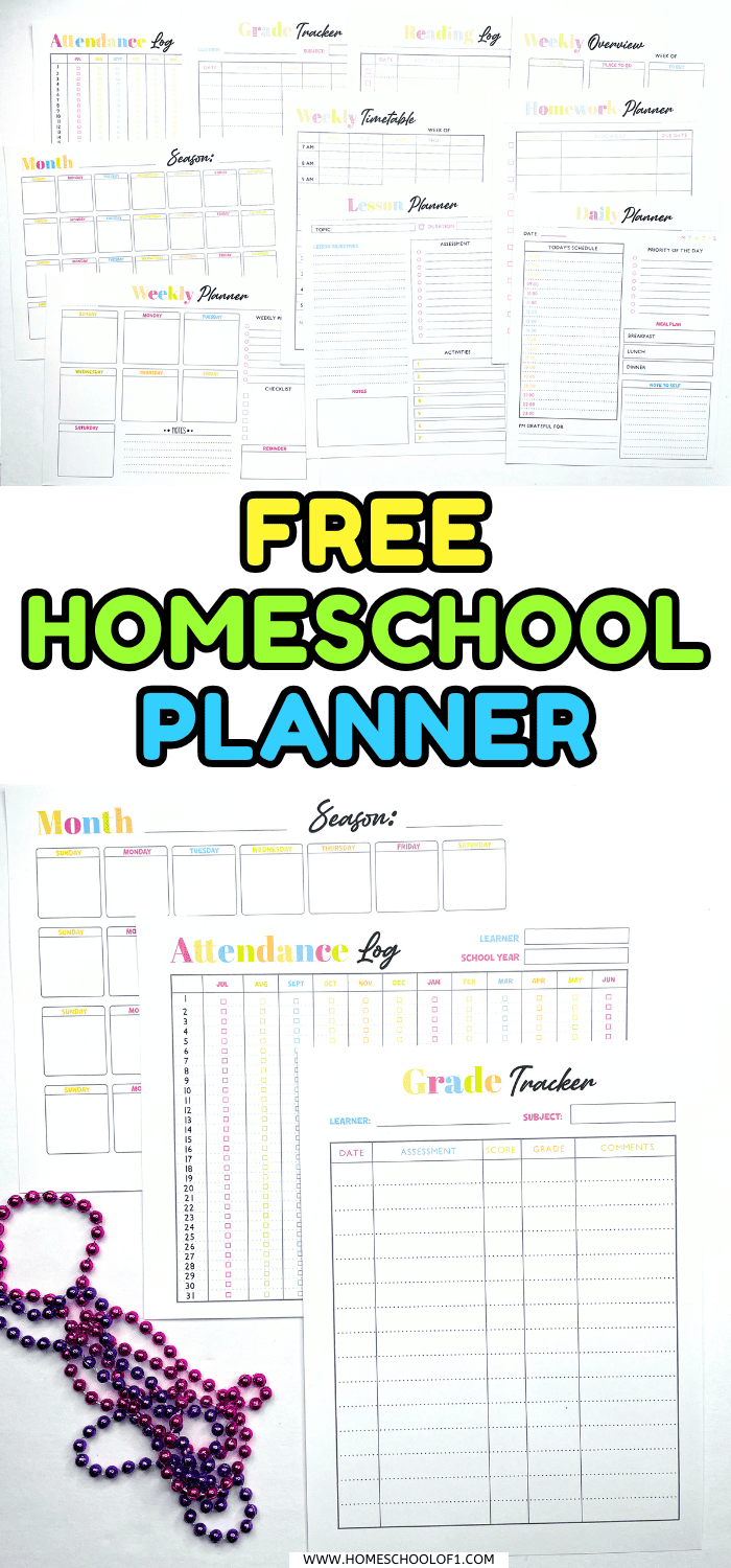 Free Homeschool Planner PDF (Organize Lessons & Logs Easily)