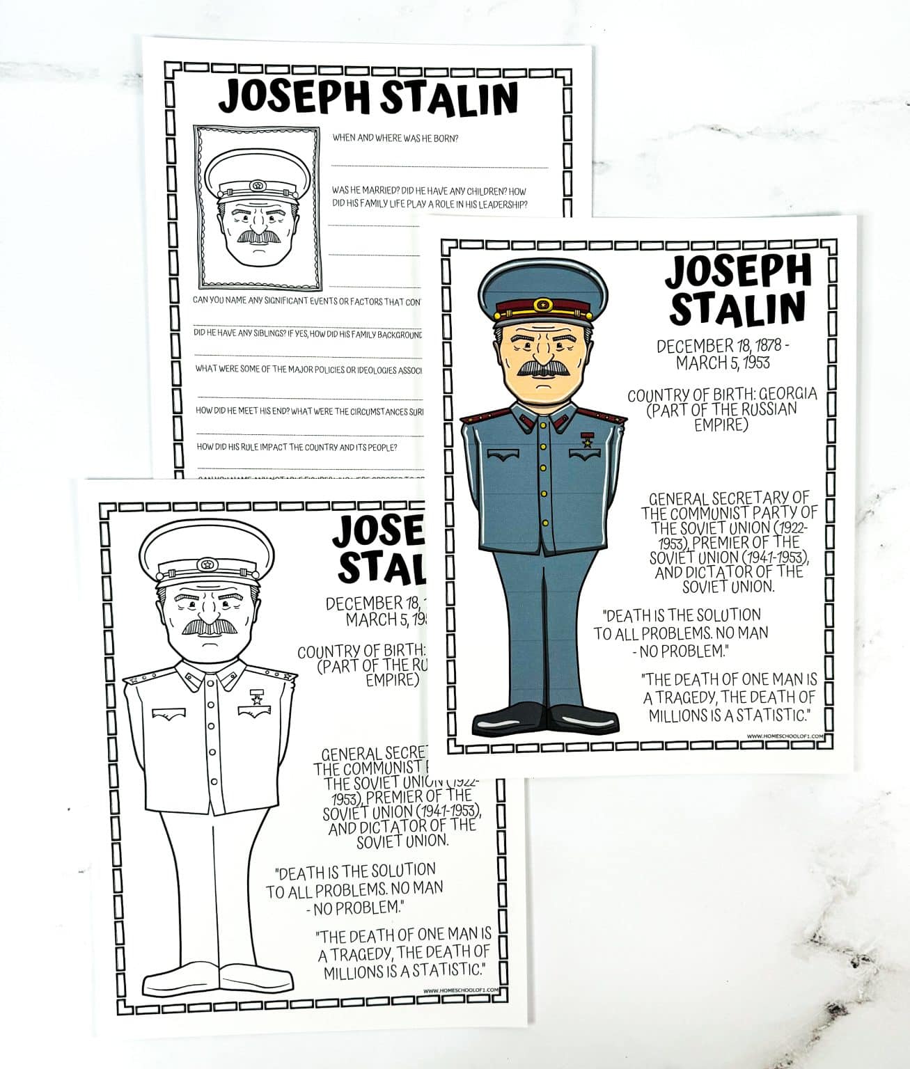 Famous Dictatorship Worksheets
