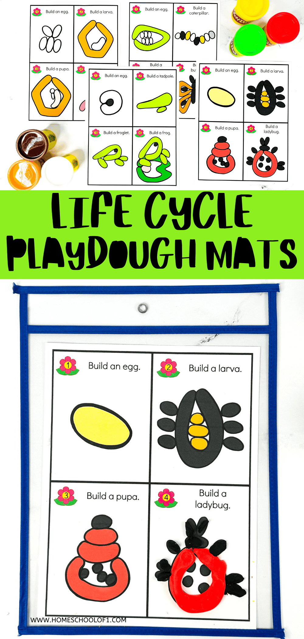 Free Life Cycle Playdough Mats for Hands-On Learning