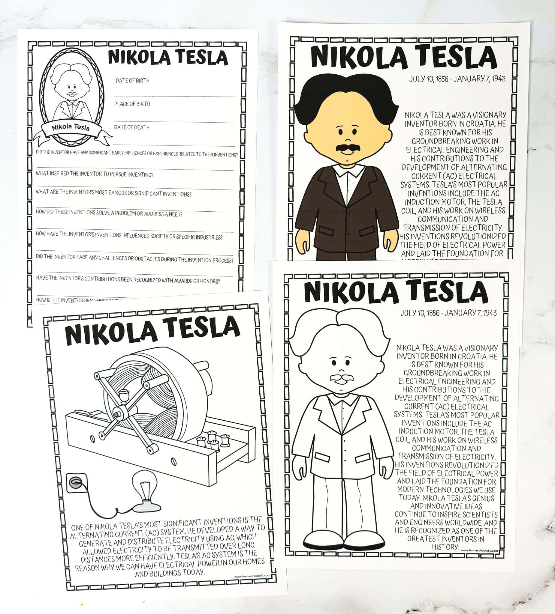Famous Inventors and Inventions Worksheets