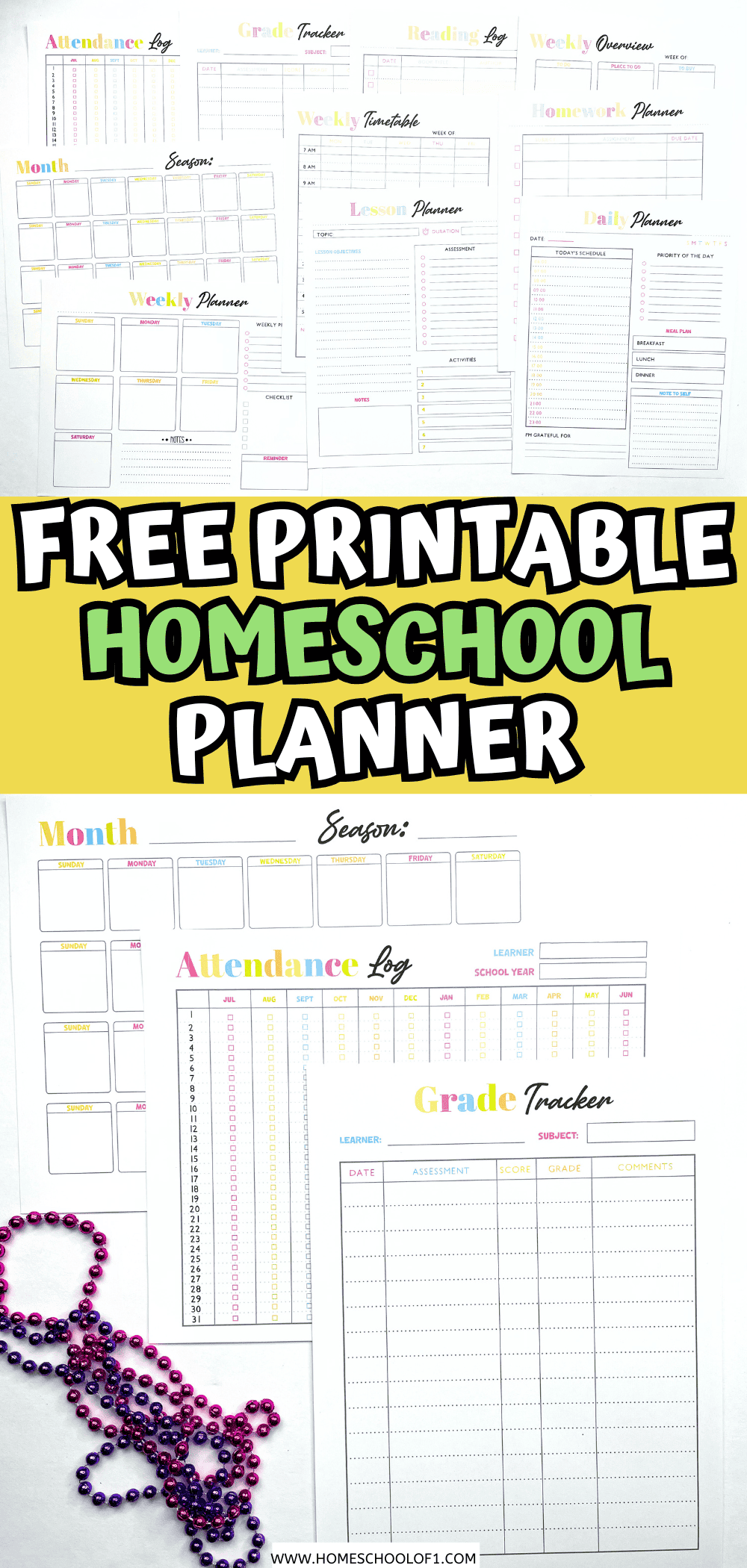 Free Homeschool Planner PDF (Organize Lessons & Logs Easily)