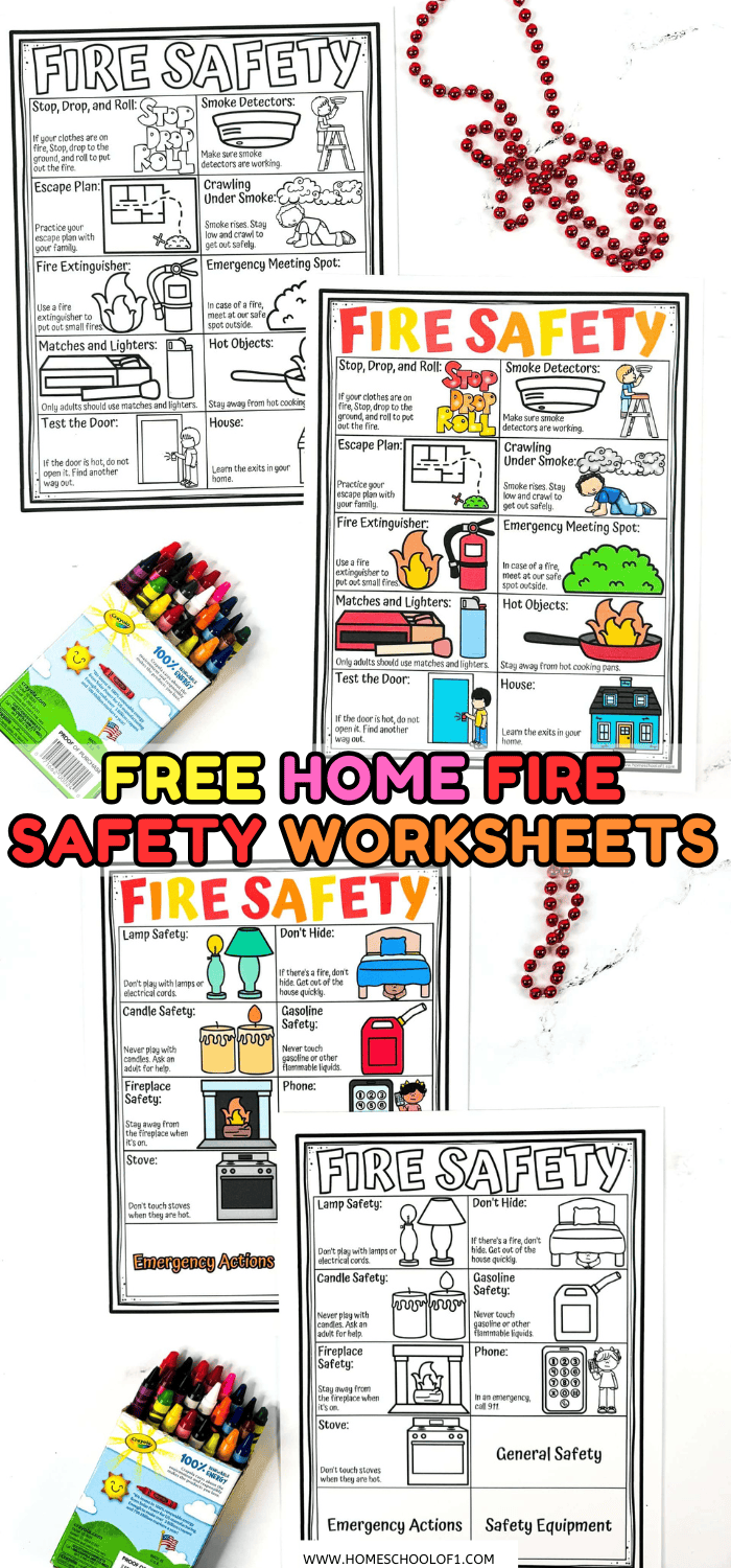 Free Home Fire Safety Worksheet For Kids