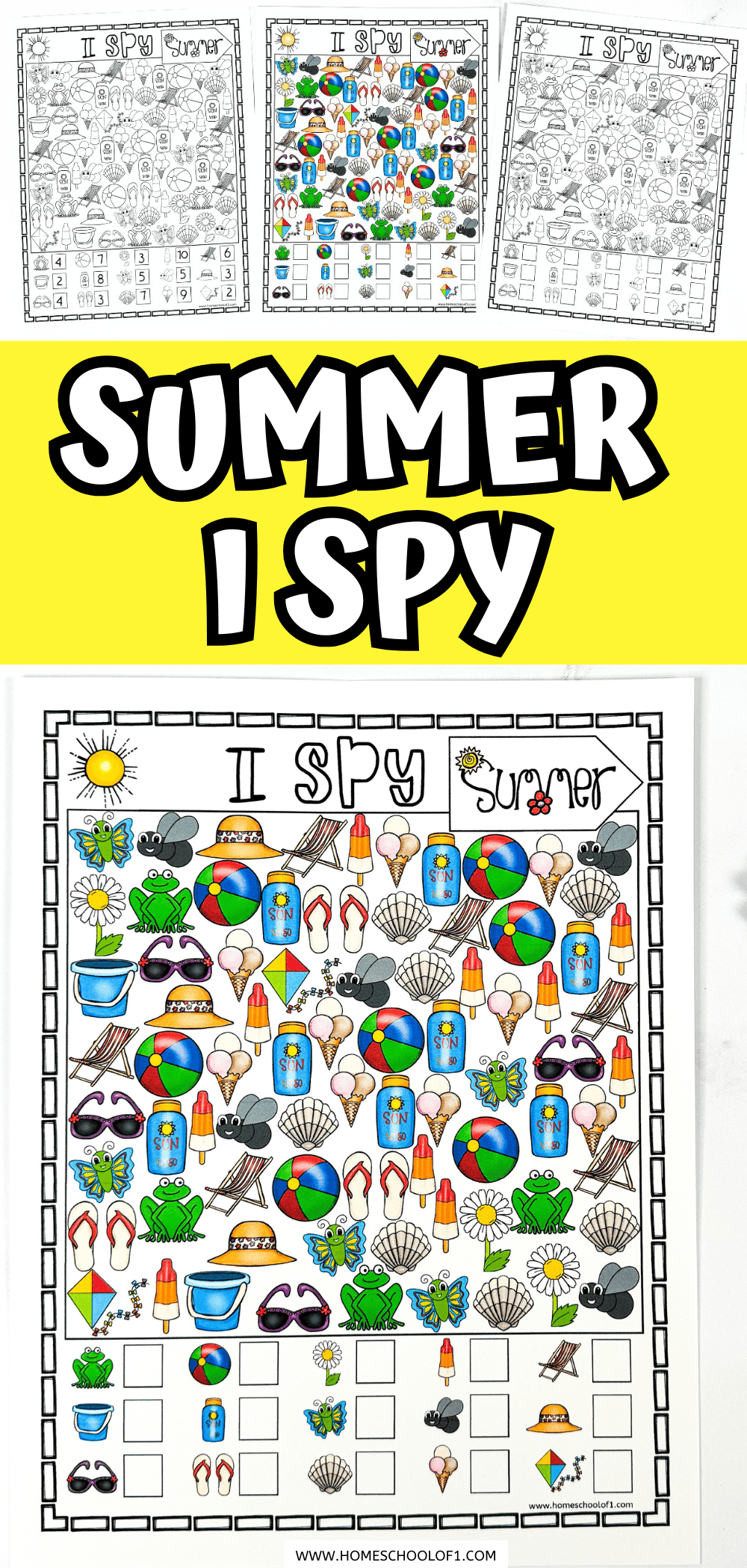 Free I Spy Summer Printables