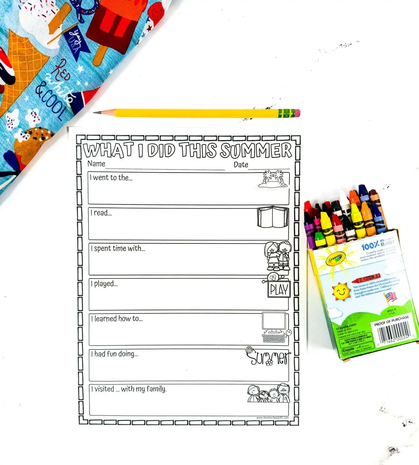 What Did You Do This Summer Worksheet