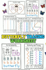 Free Butterfly Tracing Worksheets for Preschool and Kindergarten