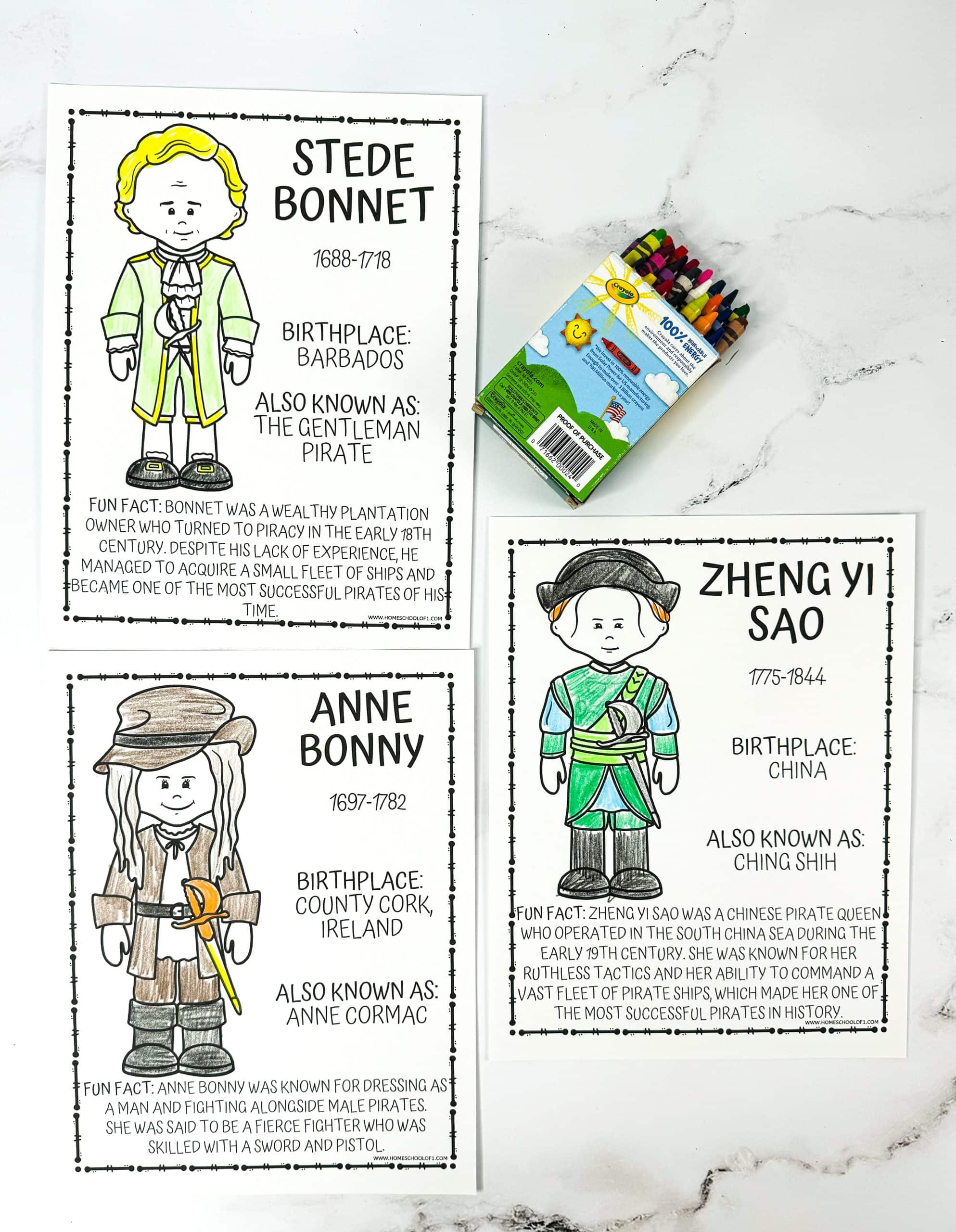 Famous Pirates Coloring Pages For Kids